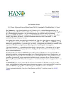 HANO and McCormack Baron Salazar Secure PRIME 3 Funding for Winn Dixie ...